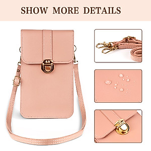 Toniker PU Leather Multi Pocket Casual Small Crossbody Bag Cell Phone Purse Wallet for Women