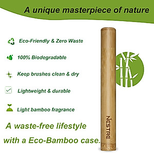 2 Pack Bamboo Toothbrush Case - Reusable Bamboo Toothbrush Holder Toothbrush Travel Case,Wooden Natural Eco Friendly Toothbrush Travel Cover