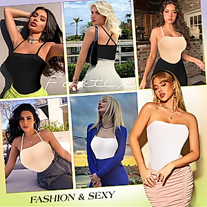 Strapless Shapewear Bodysuit for Women Tummy Control Full Body Shaper Snacthed Bodysuit Seamless Under Dresses