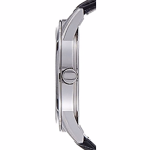 Citizen Quartz Mens Watch, Stainless Steel with Leather strap, Casual, Black (Model: BI5000-01A)