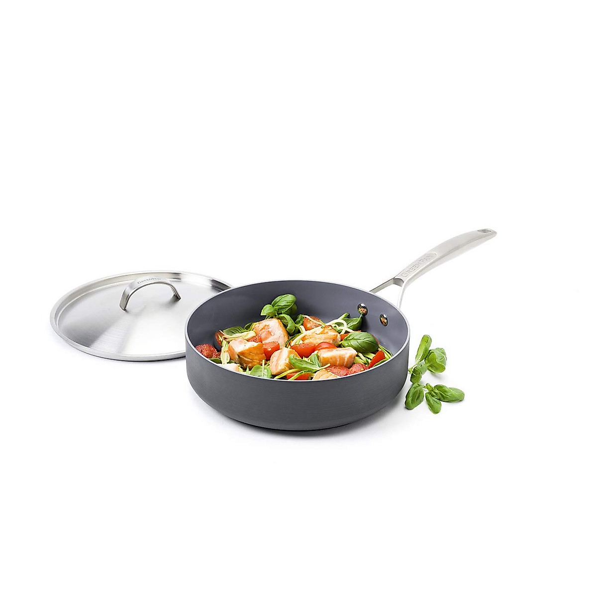 Green Pan 11"/4Qt Covered Sauté Pan W. Helper Handle