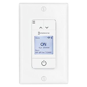 Ascend Smart Wi-Fi 15 Amp 7-Day Indoor Programmable In-Wall Timer, Works with Alexa, Auto Dst & Astro On/Off, White