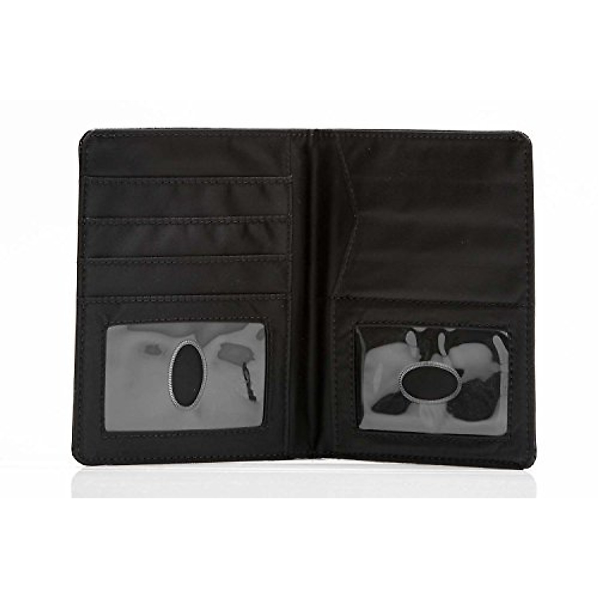 Big Skinny Leather Traveler Slim Wallet, Holds Up to 20 Cards and 4 Passports, Black