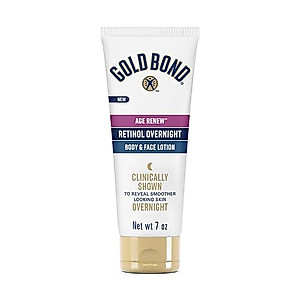 Gold Bond Age Renew Retinol Overnight Body & Face Lotion, With Retinol & Peptide Complex, 7 oz.