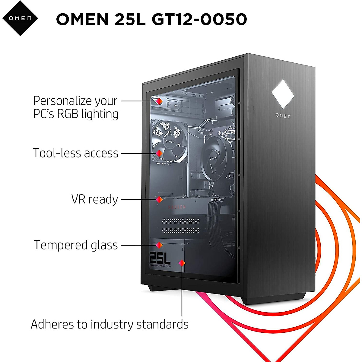 OMEN 2022 Newest Upgraded 25L Gaming Desktop PC, Geforce RTX 3060, AMD Ryzen 7 3700X, 64 GB DDR4 RAM, 2TB SSD+4TB HDD, Windows 11, VR Ready, RGB Lighting Black