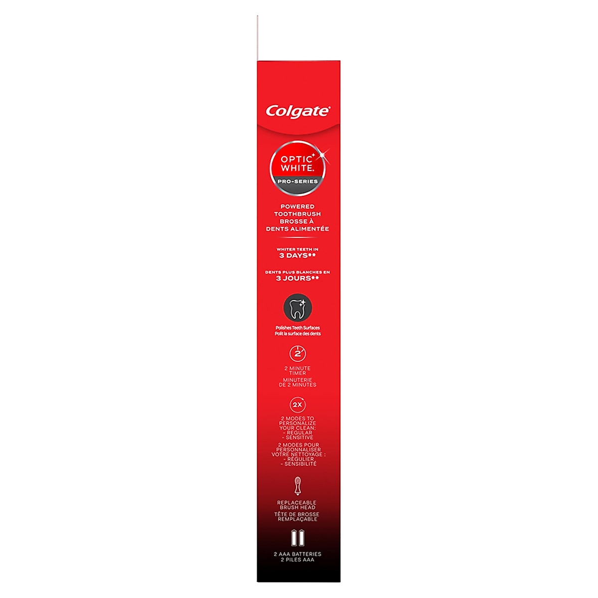 Colgate 360 Optic White Pro-Series Battery Black Toothbrush