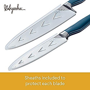 Ayesha Curry Japanese 2 Piece Cooking Knife Set, Twilight Teal