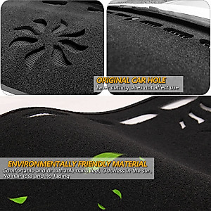 AUQDD Dashboard Cover Flannel Dash Mat Custom Compatible with 2016 2017 2018 2019 2020 2021 2022 2023 Toyota Tacoma, Anti-Glare, Anti-Reflection, No Peculiar Smell - with Storage Compartment