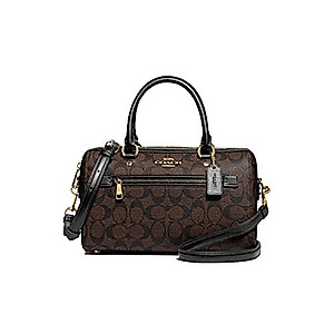 Coach Rowan Satchel In Signature Canvas (IM/Brown/Black), Small