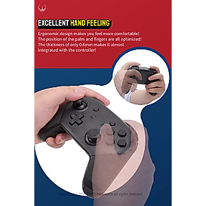 HOTLINEGAMES 2.0 Plus Controller Grip Compatible with Switch Pro Controller Grips Tape, Anti-Slip, Sweat-Absorbent, Easy to Apply (Handle Grips+Buttons+Triggers (20PCS))