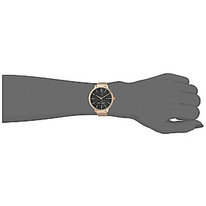 Nine West Women's Japanese Quartz Dress Watch with Stainless Steel Strap, Rose Gold, 20 (Model: NW/1980GYRG)
