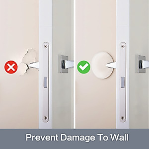 Large Door Knob Wall Protector 3.15“, 6pcs Clear Door Stopper Wall Protector with Strong Self Adhesive, Soft Silencer Door Bumpers for Home and Office