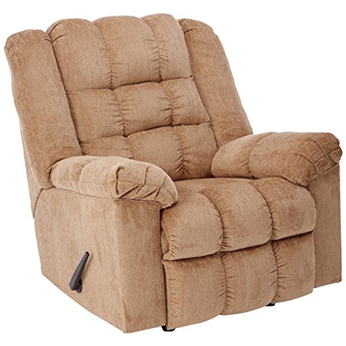 Signature Design by Ashley Ludden Ultra Plush Tufted Manual Rocker Recliner, Light Brown