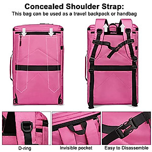 Asenlin Travel Backpack for Women Men，40L Extra Large Hiking Backpack，18 Inch Carry on Backpack Water Resistant for Casual Daypack Gym Backpack-Pink