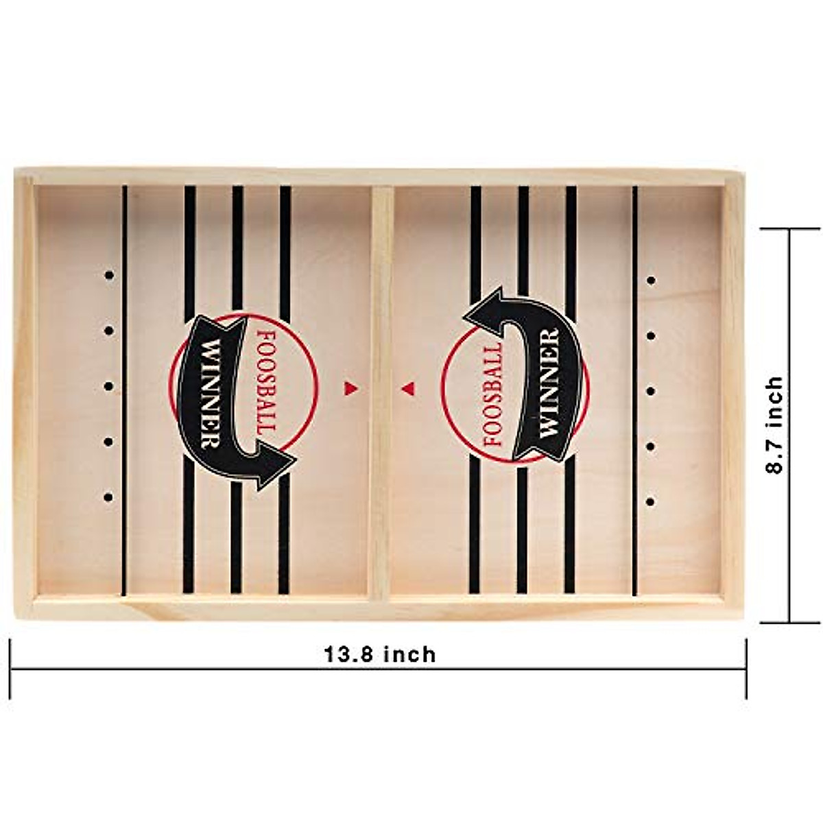 PUBGAMER Sling Fast Puck Table Game Paced Puck Winner Wood Board Sport Toys (Small Size Suitable for Kids Child & Family), Come with Spare Piece and Spring Rope