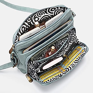 JOSEKO Crossbody Lightweight, Women Solid Multi-pockets Casual PU Leather Crossbody Shoulder Bag Green