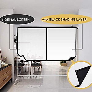 NIERBO Double Layer Projector Screen 150 inch 16:9 Portable Projection Movie Screen 3D with Less Light Transmission for Home Theater Outdoor Indoor Office with 20 Nails