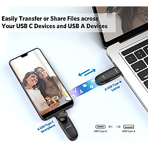 USB C Flash Drive 512GB, 550MB/s USB C Thumb Drive, High Speed USB 3.2 Memory Stick for OTG Android Mobile Phone/Tablets/Laptop/MacBook/PC