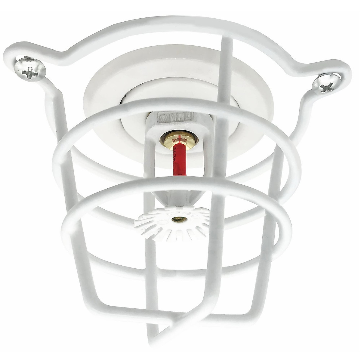 Happy Tree (2 Pack) White Fire Sprinkler Head Guard Cover for Both 1/2" & 3/4" Fire Head for Protecting Flush Mount & Side Wall & Pendent Head Semi - Recessed Sprinkler Head Cage