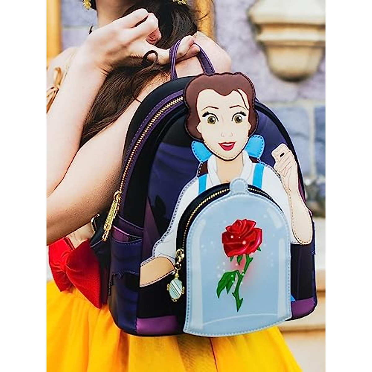 Loungefly Beauty and the Beast Belle Enchanted Rose Mini Backpack Toyz N Fun Exclusive