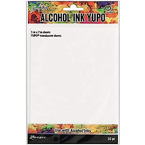 Tim Holtz Bundle of 3 Packages of Yupo Paper, White Heavystock, White Cardstock, Translucent Sheets, 10 (5”x7”) Sheets Each Package