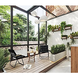 KINGBO 2 Pack Folding Camping Chairs - Portable Camp Chairs with Cushion and Cup Holder, Folding Lawn Chairs and Beach Chairs for Adults, Heavy Duty Folding Chairs for Outside Camping Fishing, Black