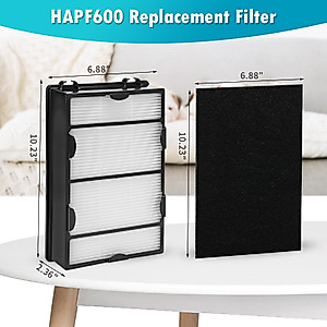 DerBlue 3PCS True HEPA Filter and 3PCS pre filter Replacement Filter B for Holmes HAPF600 HAPF8650 HAP615 HAP625 HAP650,Replacement Holmes Air Filter,Part # HAPF600, HAPF600D, HAPF600D-U2