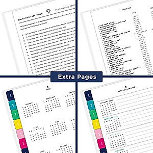 AT-A-GLANCE 2023 Weekly & Monthly Planner, Simplified by Emily Ley, 5-1/2" x 8-1/2", Small, Customizable, Monthly Tabs, Pocket, Carolina Dogwood (EL91-201)