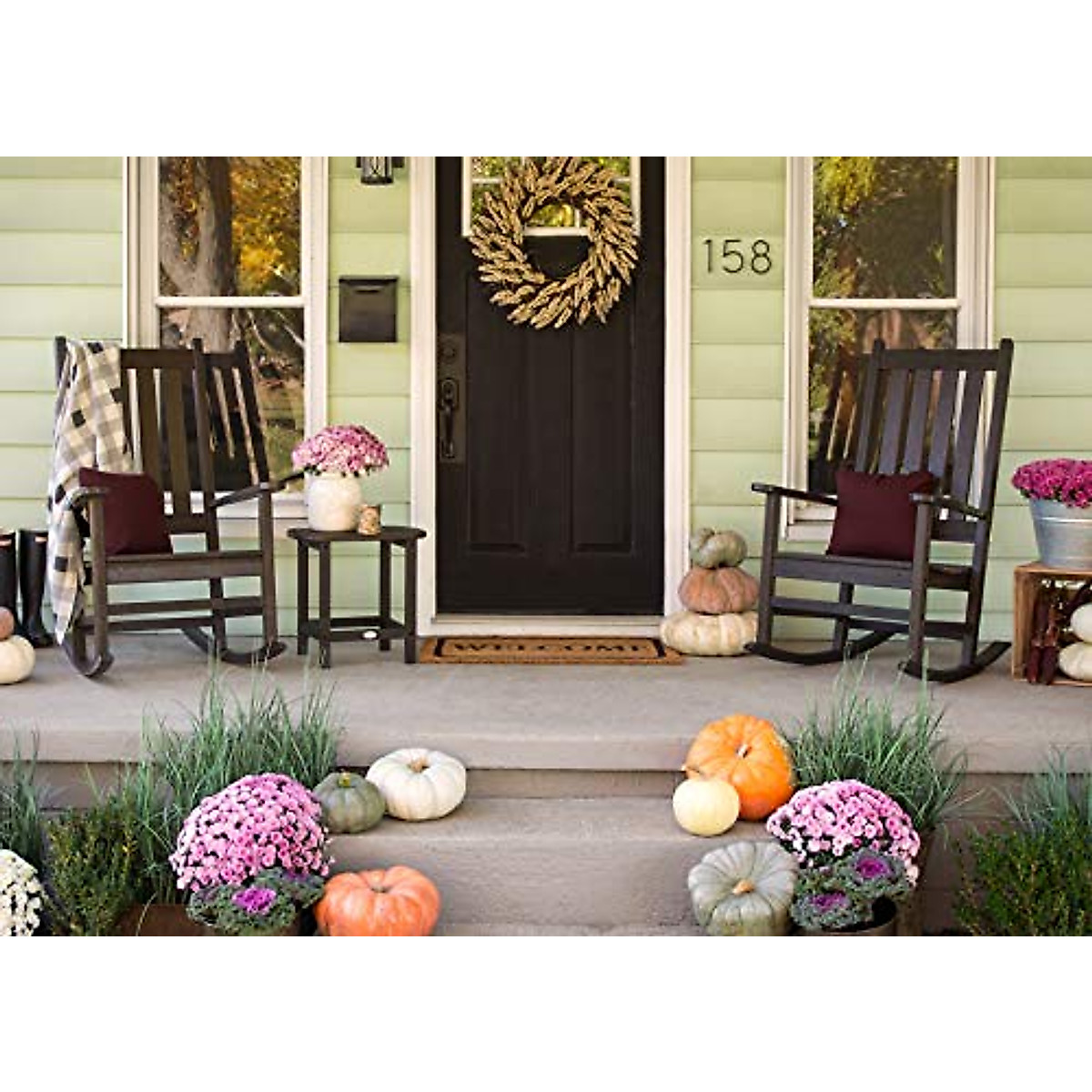 POLYWOOD Vineyard 3-Piece Rocking Set (Black)