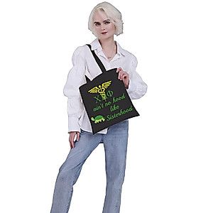 VAMSII Chi Eta Phi Sorority Tote Bag Sorority Sister Gifts Ain't no Hood like Sisterhood Bag Paraphernalia Sorority Gifts(like Sisterhood tote)