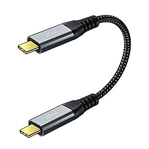 Short USB C to USB C Cable Up to 10Gbps Data Transfer - 1FT,LDLrui USB C 3.1 Gen 2 Cable Supports 100W Charging 4K Video Output Monitor, for MacBook Pro, Galaxy S21, iPad Pro, Samsung T7 SSD, and More