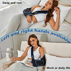 VISKONDA Arm Sling Shoulder Immobilizer-Rotator Cuff Support Brace-Comfortable Medical Sling for Shoulder Injury,Left and Right Arm,Men and Women,for Broken,Dislocated,Fracture,Strain(Large)