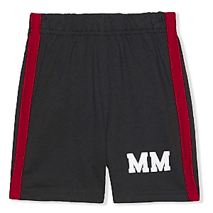 Disney Mickey Mouse Boys 3 Piece T-Shirt, Tank Top and Shorts Set for Infants - Red/White/Grey