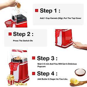Electric Popcorn Maker Machine Basketball Hoop, Automatic Popcorn Machine Household Appliances For Kids, 1200W Popcorn Machine Movie Theater Style, Very Low Noise,Easy To Clean for Home Use, Party