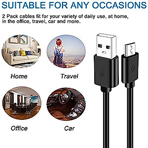 2 Pack Charger Charging Cable Cord for Samsung Galaxy Tab A 8.0" 7.0" 9.7" 10.1",E,S,S2,3,4,Tab 3 4, SM-T280 350 580 113 377 560 713 230 530 Tablet, Note 4 5, S7 S6 J7 J3 Micro USB Power Cord