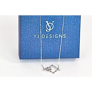 YJ DESIGNS Mother Daughter Necklace for Women - 925 Sterling Silver Dainty Necklace - Mom and Daughter Necklace - Birthday Gift Mom from Daughter - Mothers Day Necklace