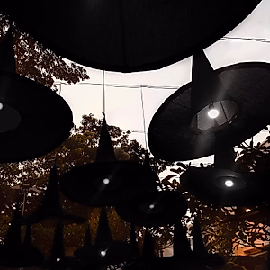 Ruisita 12 Pieces Halloween Black Witch Hat Costume Accessories Halloween Witch Cosplay Hats for Halloween Decoration