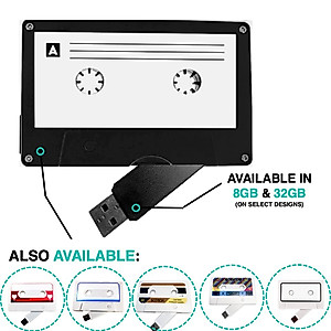 MASHTAPE Basics – Vintage Cool Design 32GB. Cassette Tape Shaped USB Flash Drive, Thumb Drive, Jump Drive for Thoughtful, Nostalgic Gift. Mixtape for DJ, Photographer