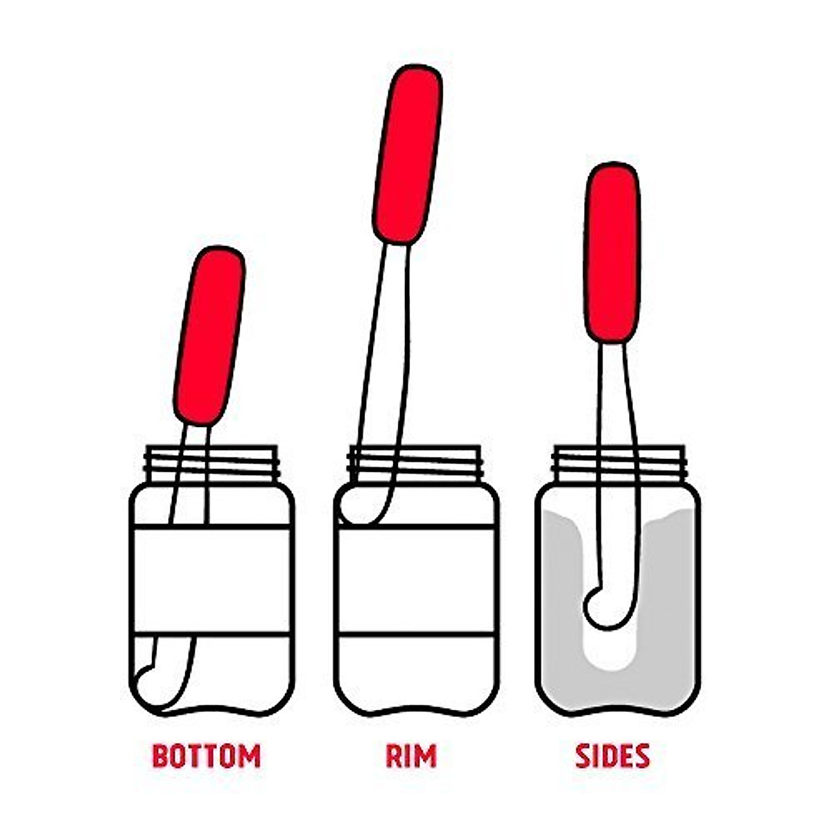 PB-JIFE! The Ultimate PB knife. Stir, scrape, and clean the BIG Jars (Red, 1)