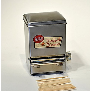 Tablecraft Products Retro Stainless Steel Toothpick Dispenser (1, 4.5 IN)