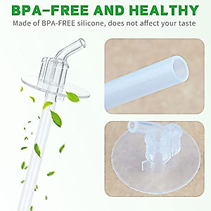 3-pack Replacement Straws for Thermos Funtainer 12 Ounce Bottle and 3 Pieces Straw Cleaning Brushes Safe to Use for Adult and Children…