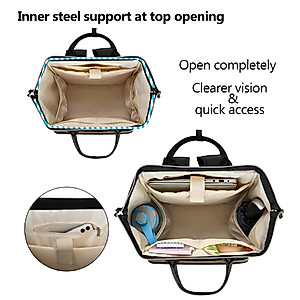 Trunab Teacher Laptop Backpack for Women, Teacher Travel Backpack with Multiple Pockets and Padded Laptop Compartment, Perfect for Work, Travel, School, Office, Business