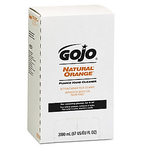 GOJO 7255 NATURAL ORANGE Pumice Hand Cleaner Refill, Citrus Scent, 2000mL, 4/Carton