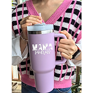 CHONG SHENG Mamasaurus 40OZ Coffe Mug - Gifts for Mama Birthday, Christmas, Mother’s Day Gifts for Mom from Kids, Mamasaurus Tumbler