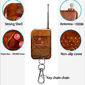 Meskliu Remote Switch,AC110V/120V/220V/240V 10A Wireless RF Relay Switch,Wireless Remote Control Switch with 324FT Long Range for Light,Water Pump,Household Appliances,Garage Door,Electric Curtain