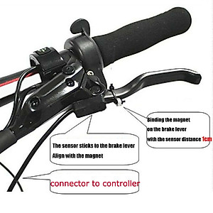 Bike Fender E-Bike Hydraulic Brake Sensor Waterproof 2 Pins Connector Electric Bicycle Hydraulic Brake Sensors Magnet Kit Cycling Accessory Mud Guards