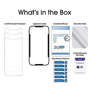 amFilm Glass Screen Protector Compatible for iPhone 12 Pro Max 6.7" Display, 2020, with Easy Installation Tray, Tempered Glass, 3 Pack