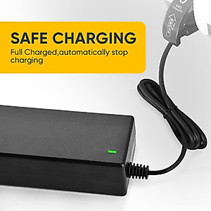 42V 2A Battery Charger 3 Prong Inline Connector Universal Power Supply Adapter for 36V Lithium Battery, 36V Pocket Mod, 36Volts Sports Mod Power Supply Adapter