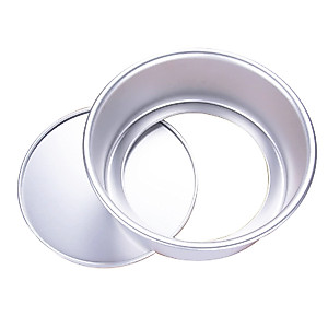 Astra Gourmet 4-Inch Perfect Performance Aluminium Round Cake Pan Chiffon Cake Mold Baking Mould with Removable Bottom, Set of 4