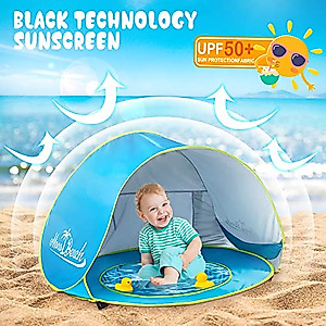 Monobeach Baby Beach Tent Pop Up Portable Shade Pool UV Protection Sun Shelter for Infant